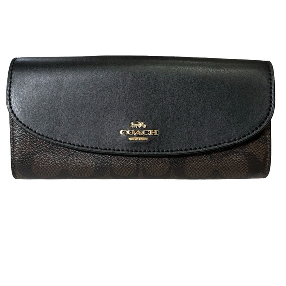 Coach | Bags | Nwt Coach Signature Coated Canvas And Smooth Leather ...